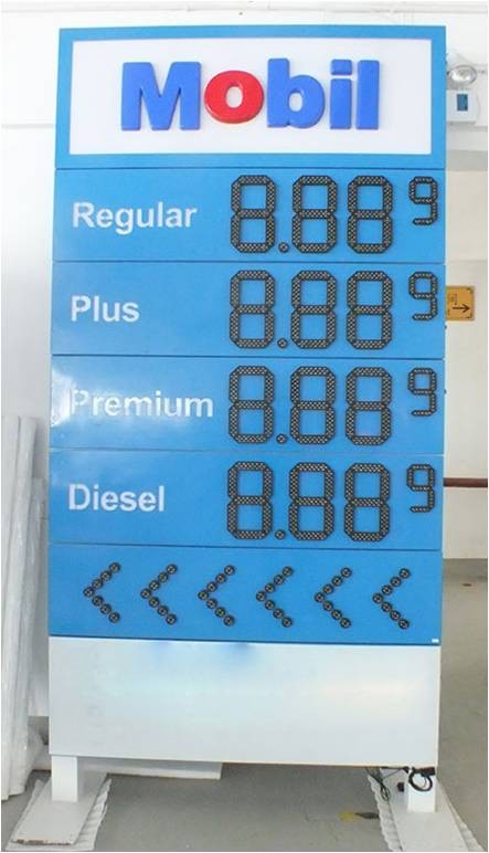 High Resolution Digital Led Gas Price Display Boards For Gas Station